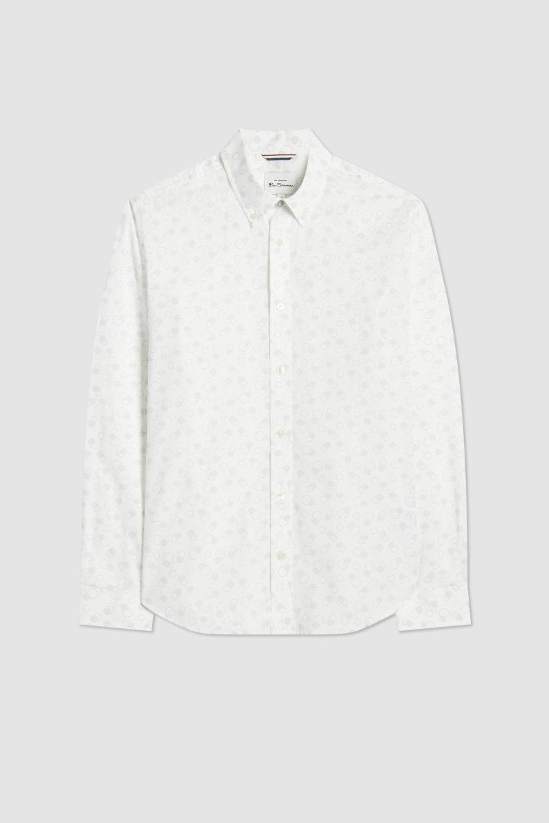 Stipple Print Shirt - Snow White