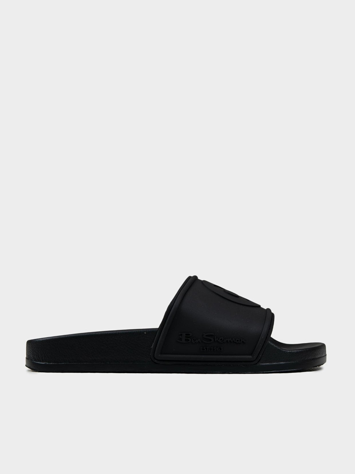 Ben Sherman Target Embossed Slides - Black | Men's Sandals – Ben ...