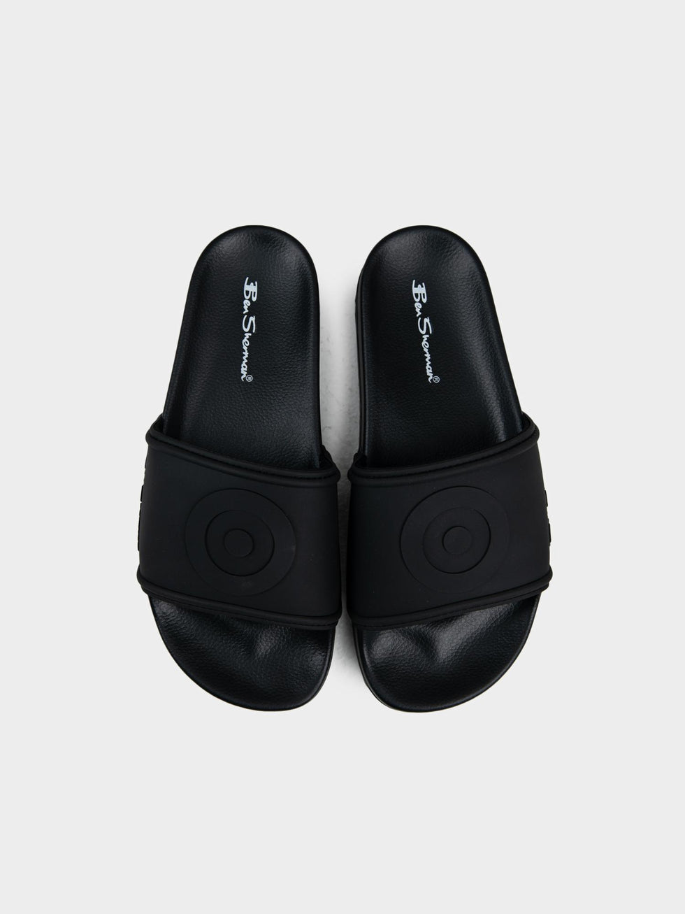 Ben Sherman Target Embossed Slides - Black | Men's Sandals – Ben ...