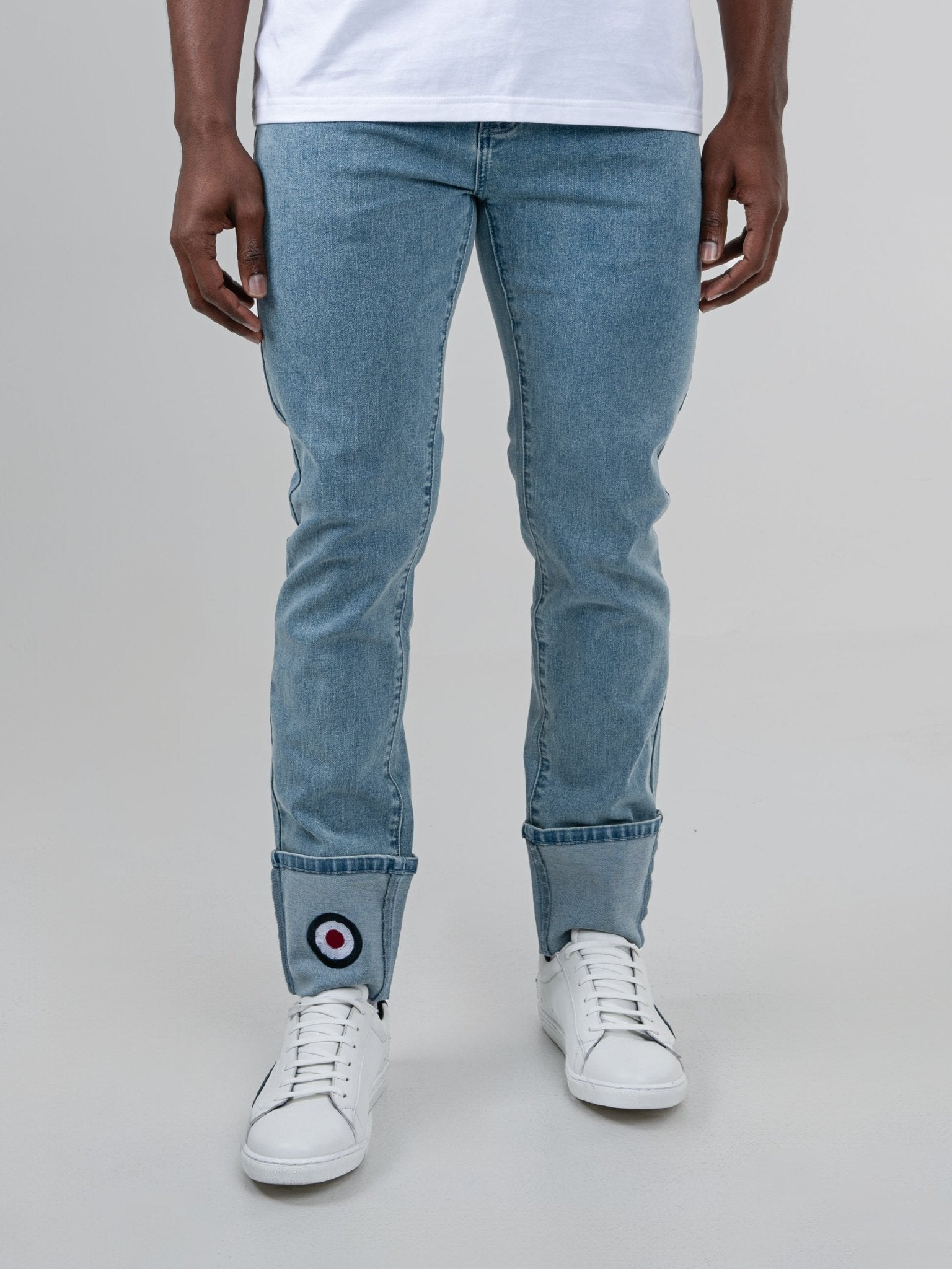 Ben Sherman Target Turn Up Slim Fit Denim Jeans - Light Blue – Ben ...
