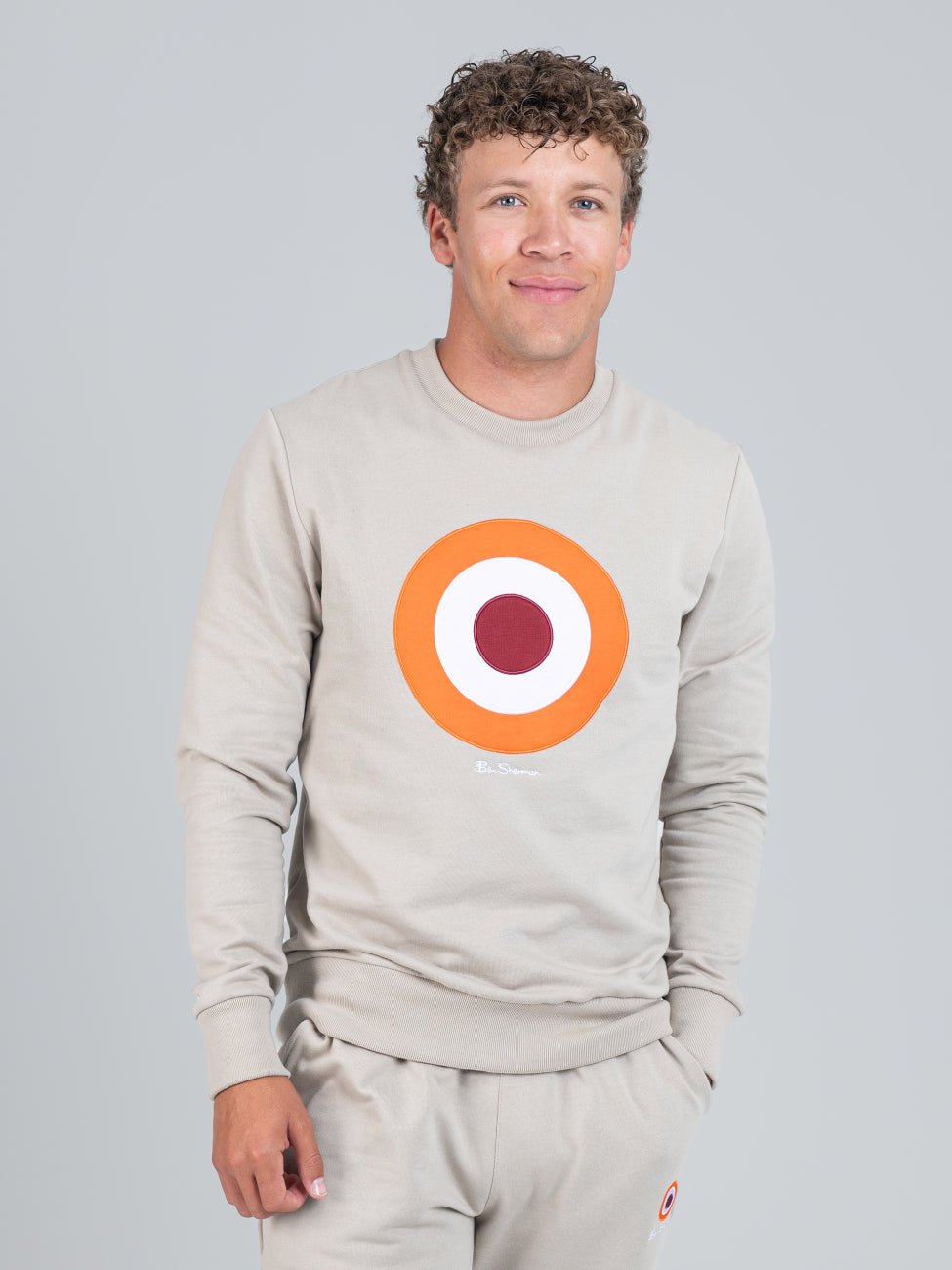 Ben Sherman Target EMB Crew Fleece - Astro Dust | Ben Sherman South Africa