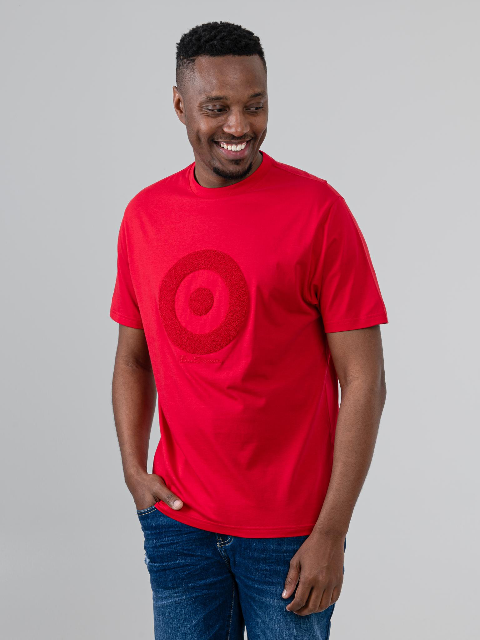 Ben Sherman Target Towelling Tee | Men's Red T-Shirt – Ben Sherman ...