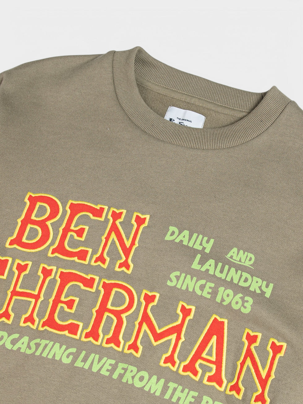 Ben Sherman Wanderers Crew Sweatshirt | Olive – Ben Sherman South Africa